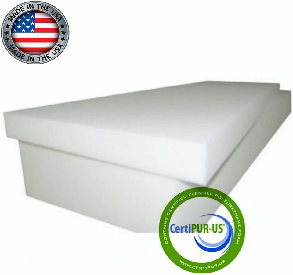 High Density Upholstery Foam (Ultra Firm) 2"x24"x80" 52ILD Seat Foam ...
