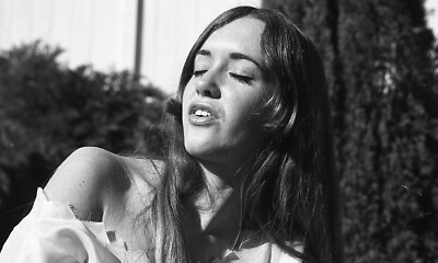 1960s Negative, sexy brunette pin-up girl Maria Hanley in the sun ...