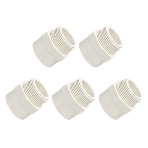 PVC Hose Adapter, (G1-1/2 Male Thread) 5Pcs, for Water Supplies Build ...