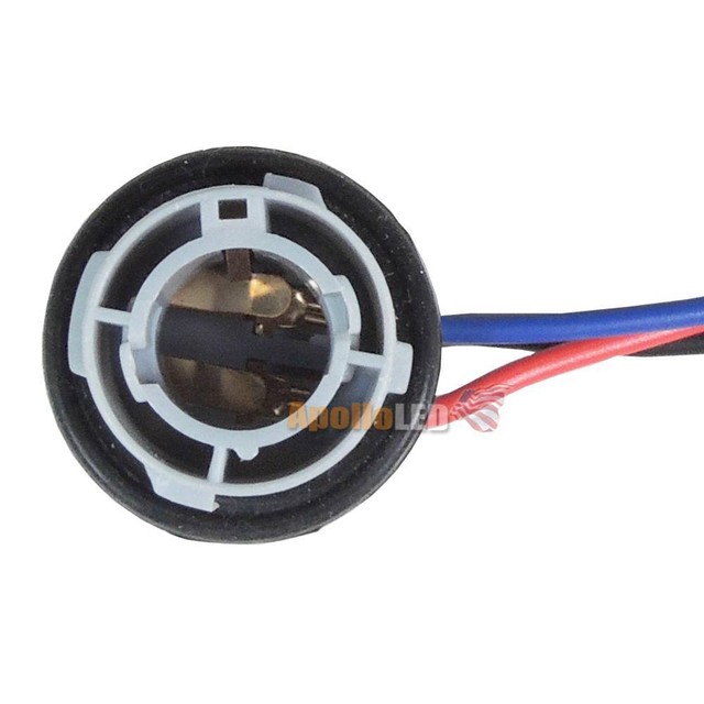 2pcs 1157 2057 2357 LED Bulbs Signal Lights Socket Harness Plugs ...