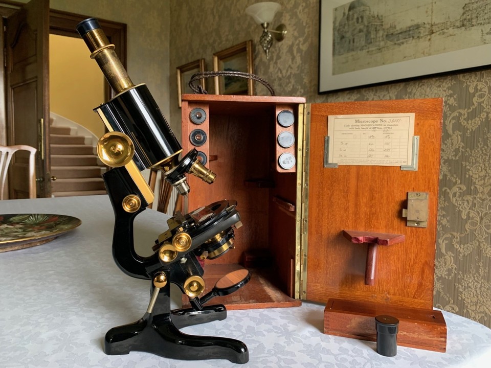 Vintage W. Watson & Sons Ltd - Bactil Monocular Brass Microscope ...