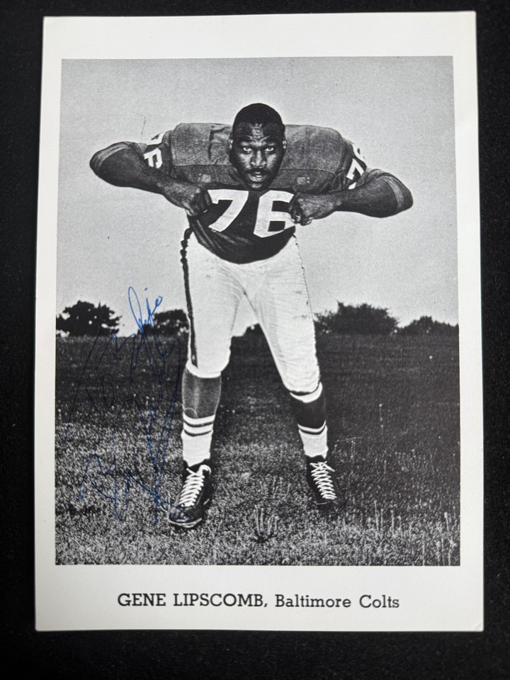 Gene Big Daddy Lipscomb signed 5x7 Photo JSA LOA Rare Football Auto ...