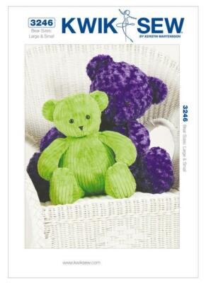 Kwik Sew Simplicity Sewing Pattern 3246 9307 4376 Oversized Teddy Bears ...