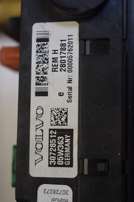 VOLVO XC90 S60 2005/6/7 REM UNDER DASH REAR ELECTRONIC MODULE ...