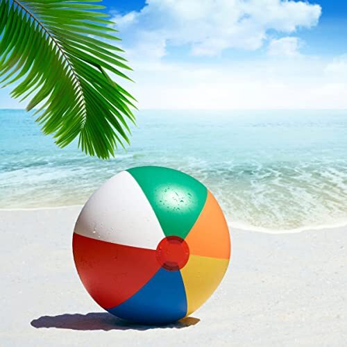 3 Pack 20 Inch Rainbow Color Beach Balls Inflatable Pool Balls for ...