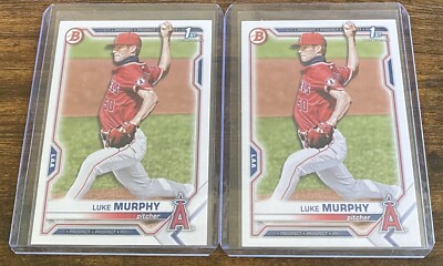 Luke Murphy 2021 Bowman Draft 1st Bowman #BD-167 Los Angeles Angels Lot ...
