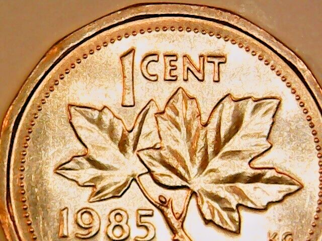 1985 Canada Cent BU Red Blunt 5 Variety Queen Elizabeth II Canadian ...
