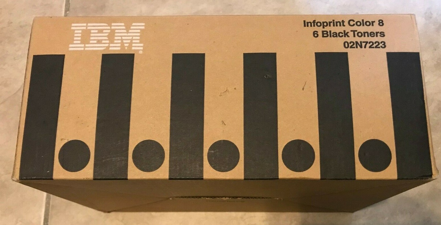 IBM Infoprint Color 8 Toner 02NT223 BLACK Case Lot 6 NEW Factory Sealed ...