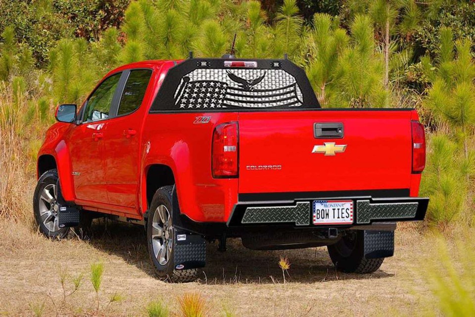 American Flag Eagle Headache Rack Universal Fit Full Size Trucks