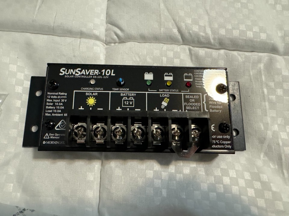 Morningstar Sunsaver Solar Charger Control SS-10L-12V-Gen3 NEW in box ...
