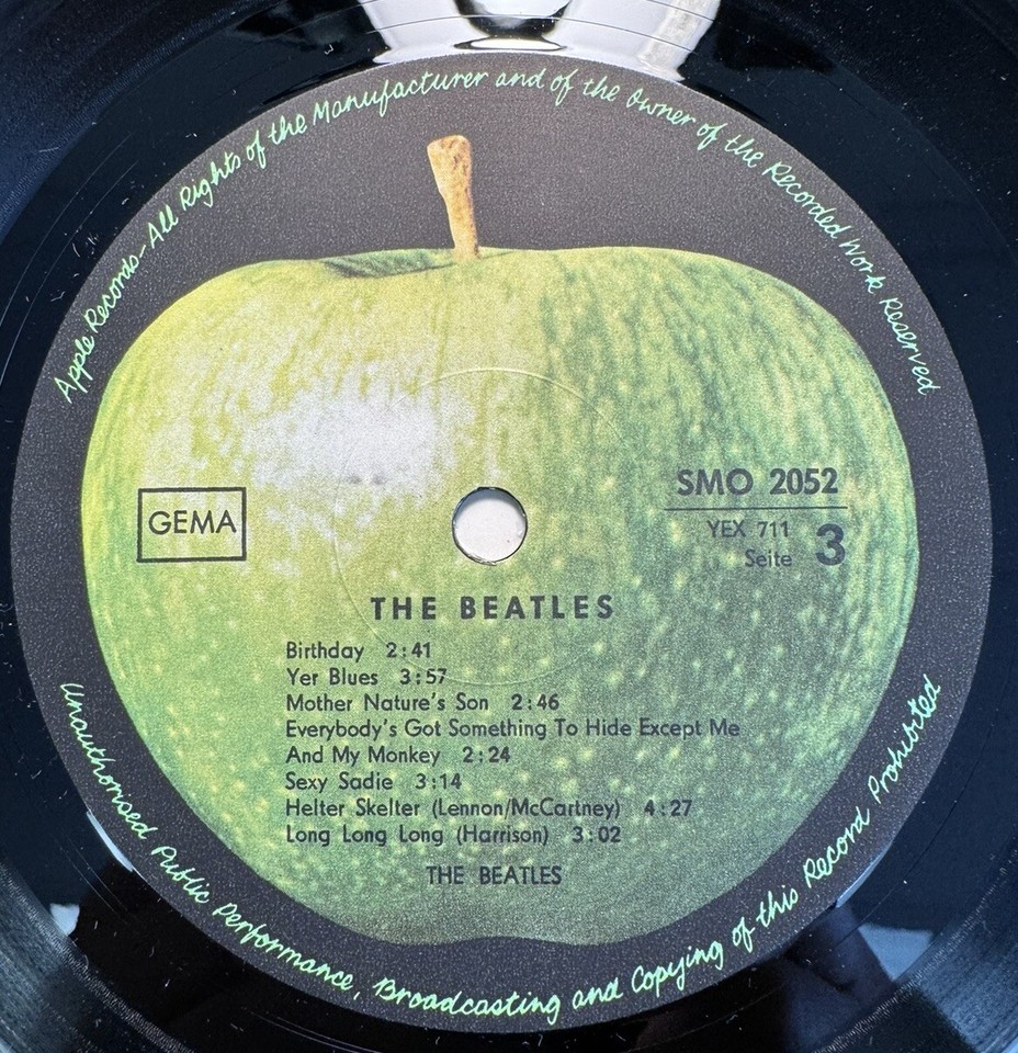 Beatles The White Album Vinyl Stereo Record - Original, Vintage First ...