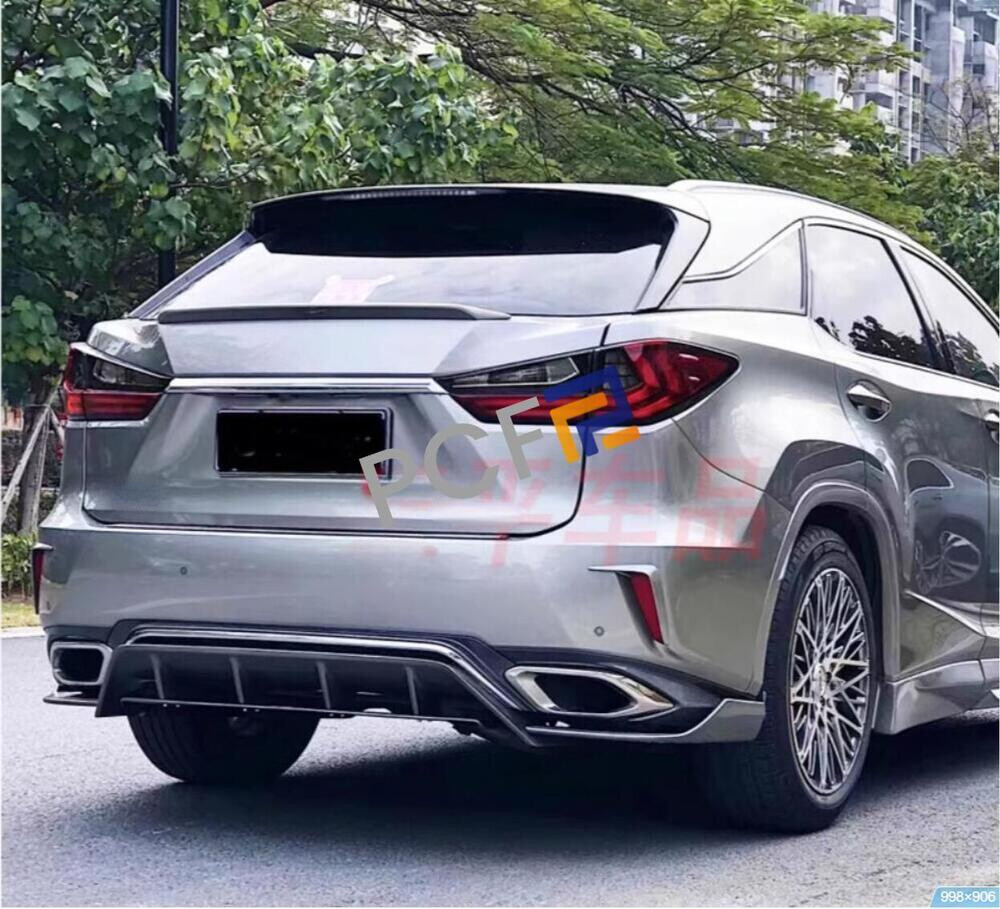 For 2016-2019 LEXUS RX350 450H Real Carbon Rear Bumper Diffuser Spoiler ...