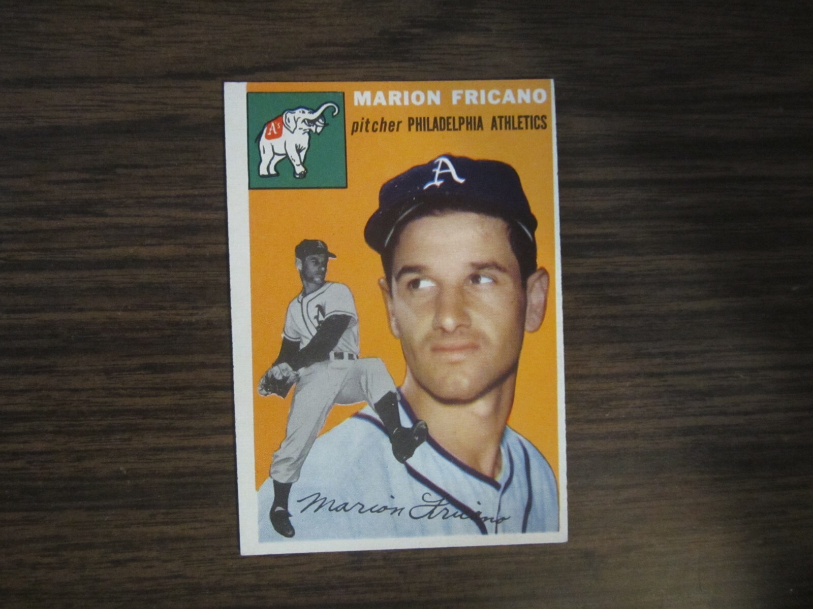 1954 Topps # 124 Marion Fricano Card ( B67 ) Philadelphia Athletics A's ...