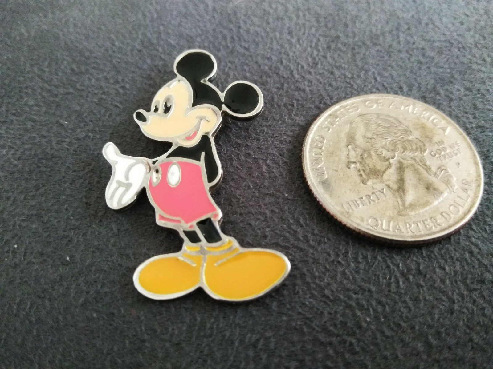 Vintage Disney Sterling Silver/ Enamel Mickey Mouse Chain Pendant | eBay