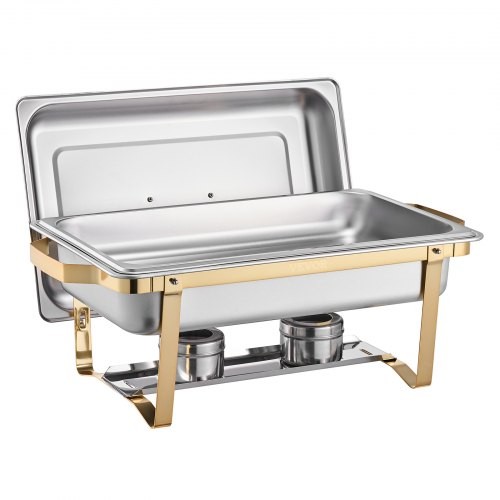 VEVOR Chafing Dish Buffet Set, 8 Qt 4 Pack, Stainless Steel Chafer with ...