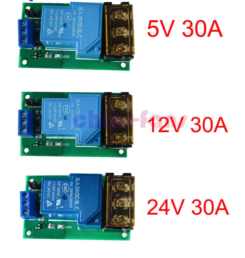 5V 12V 24V DC Relay Module 30A High Current Contactor Switch Trigger ...