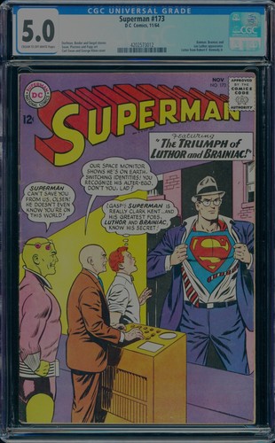 CGC 5.0 VG/F == 1964 Superman #173 / Lex Luthor & Brainiac Team-Up | eBay