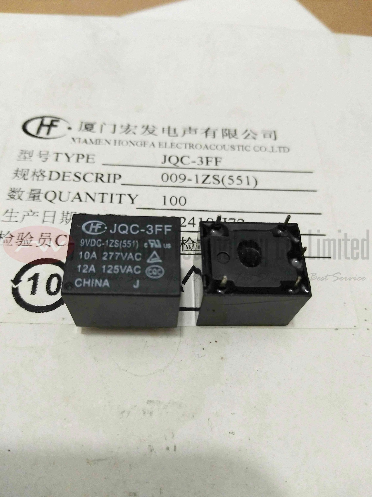 JQC-3FF/012-1ZS 5V 9V 12V 18V 24V Power Relay 12A 125VAC 5 Pins x 10PCS ...