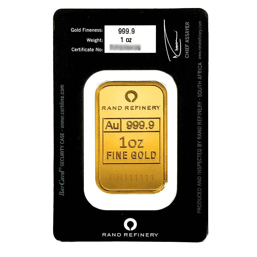 1 oz Rand Refinery Gold Bar .9999 Fine Sealed in Assay | eBay