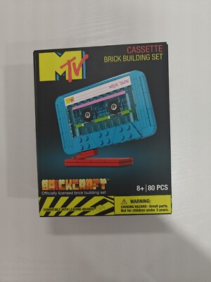 2023 Brickcraft MTV Cassette Brick Building Set 80 Pieces Retro Colors ...