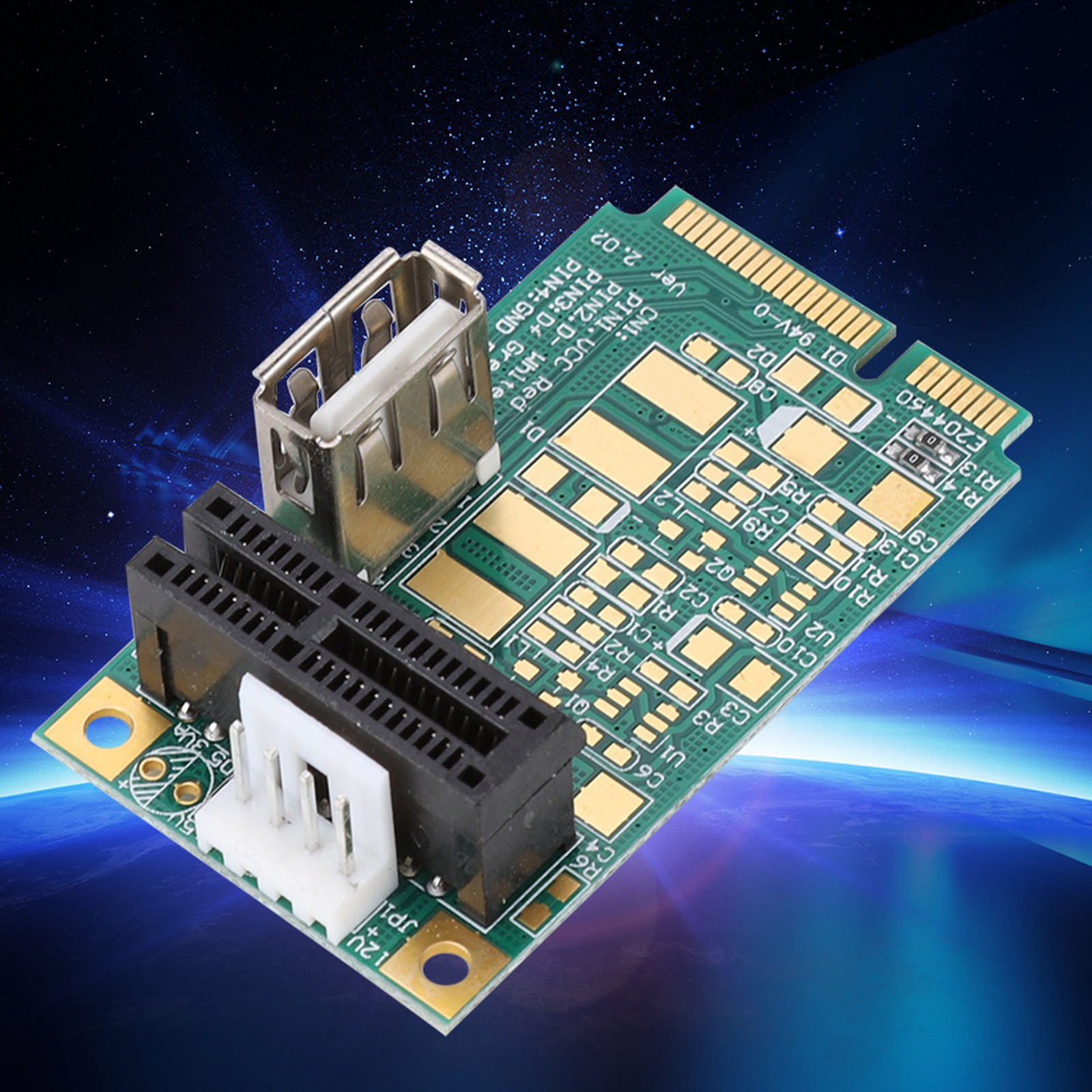 Mini PCI-E To PCI Express 1X Slot Adapter Riser Card Test PCI-E 4X/8X ...