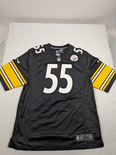 Pittsburgh Steelers Jersey Mens XL Black Yellow Devin Bush 55 NFL ...