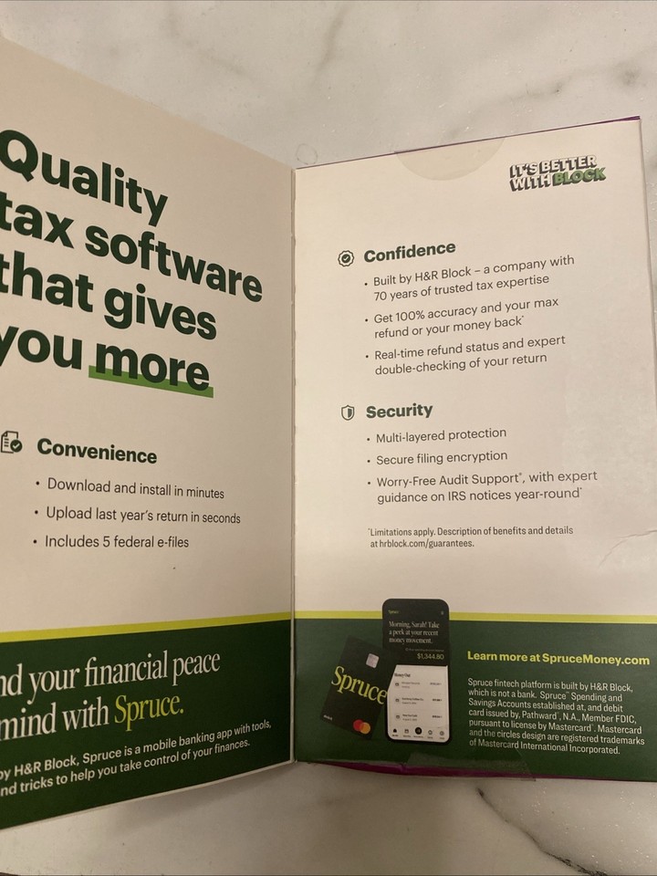 NEW! H&R Block Tax Software Deluxe + State 2024 PC/Mac Key Card DL - E CODE ONLY | eBay