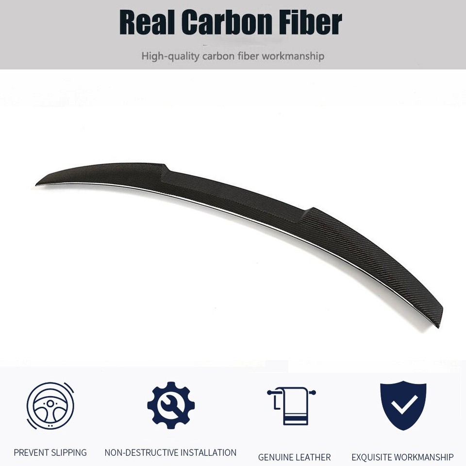 Carbon Fiber Rear Trunk Spoiler Wing Fit For Audi A6 C8 Sline S6 Sedan 2019-2023 | eBay
