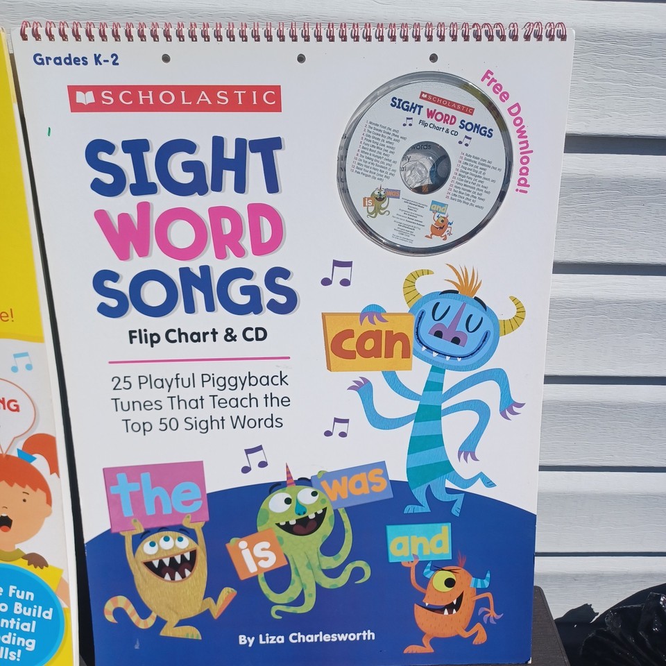 Phonics Sing-Along Flip Chart by Teddy Slater Sight Word Songs Flip art ...