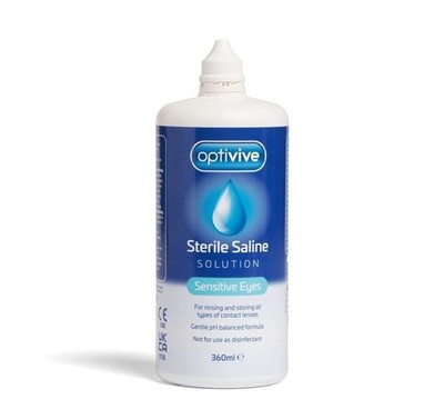 Optivive Sterile Saline Solution Sensitive Eyes Rinsing & Storing ...