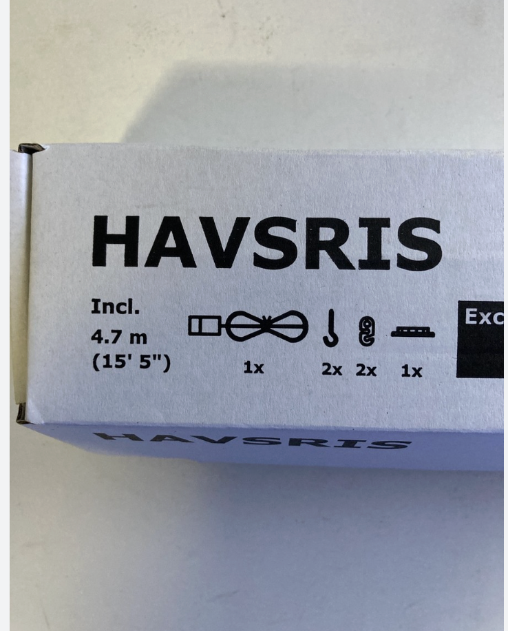 IKEA HAVSRIS light pendant Plug-in Cord set with switch, Black 15 ' 5 ...