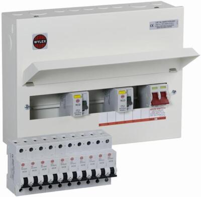 10-Way Split Load, High Integrity Metal Consumer Unit 10 MCBs, 100A ...