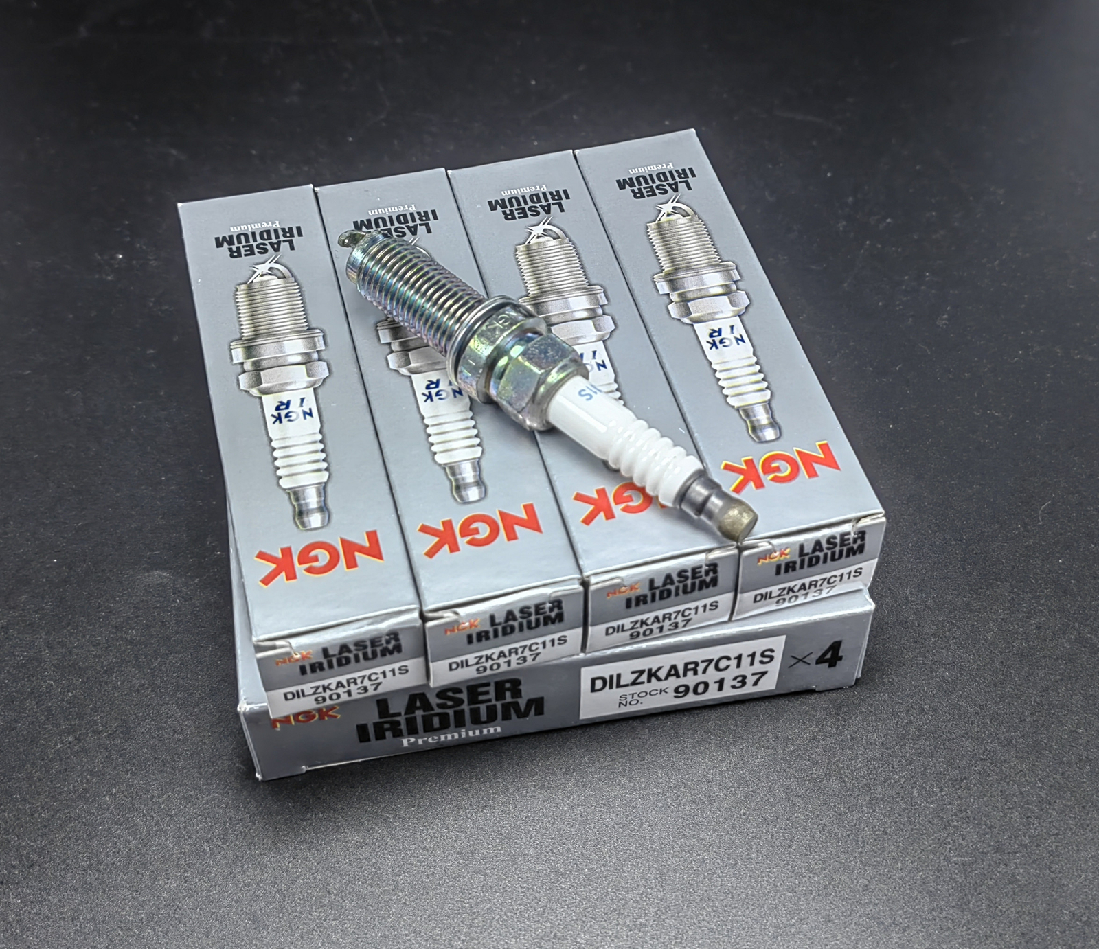 4pcs LASER IRIDIUM Spark Plugs 90137 DILZKAR7C11S For NGK Honda FIT ...