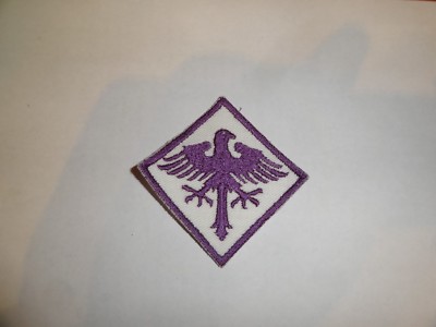 MILITARY PATCH OLDER GERMAN MADE BIRD WITH CLAWS PURPLE AND WHITE | eBay