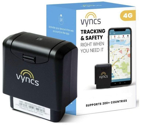 Vehicle OBD GPS Safety Tracker Vyncs 4G LTE No Monthly Fee Real Time ...