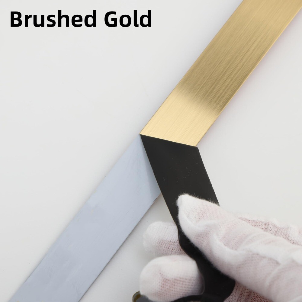 Brushed Gold Wall Sticker Strip 8K Gold Strips for Wall Decor DIY | eBay