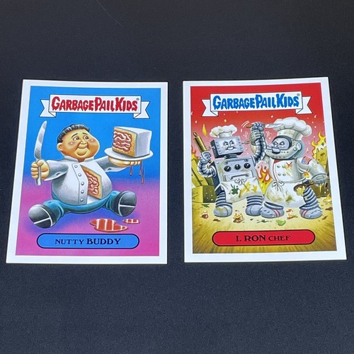 Garbage Pail Kids 7b Nutty Buddy and 5a I. Ron Chef 2016 GPK Food TV ...