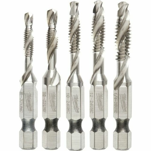 Milwaukee Shockwave Impact Drill and Tap Bit Set - Silver (48-89-4874 ...