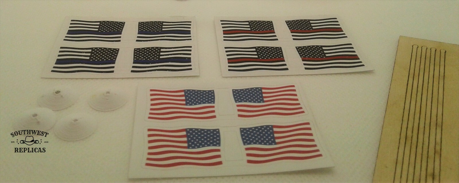 SW Replicas HO Scale Kit 230-5070: FLAGS & FLAG POLES - Set of 4 - NEW ...