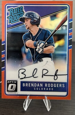 2017 OPTIC RATED ROOKIE BRENDAN RODGERS AUTOGRAPH COLORADO ROCKIES ...