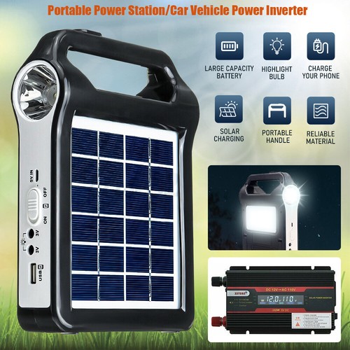 Portable Power Station Solar Generator W/ 6000W Car Power Inverter ...