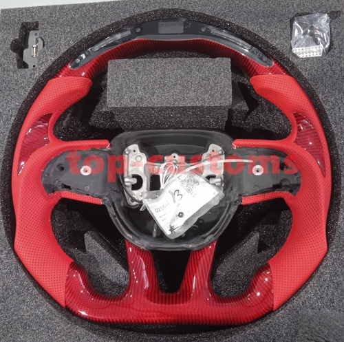 LED Carbon Fiber Steering Wheel For charger challenger hellcat durango ...