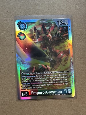 EmperorGreymon (Regular Art) - Release Special Booster 2.0 BT18-018 SR | eBay