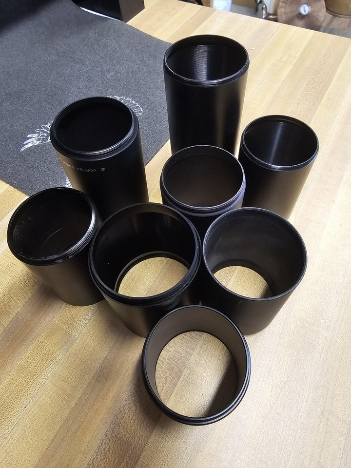 Lot of 8 Aluminum Tactical Sunshade Tube Shades for Rifle Scopes ...