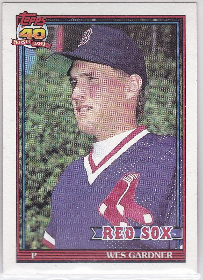 M) 1991 Topps Baseball Trading Card - Wes Gardner #629 | eBay