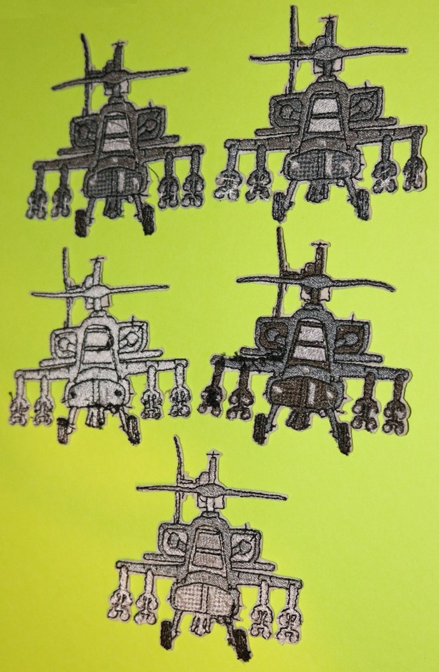 APACHE HELICOPTER Patch Lot of 5 - Attack Longbow Army AH-64 die cut | eBay