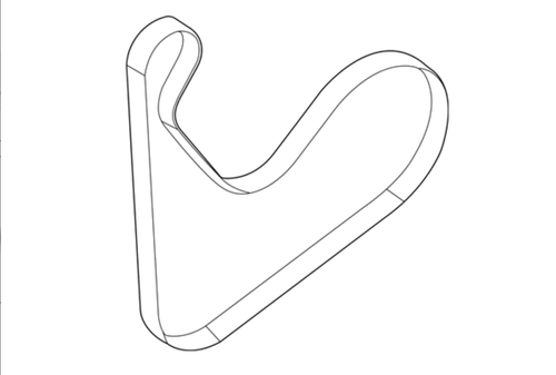 OEM 25212-04050 Ribbed V Belt Serpentine 6-Ribbed Ems for Kia Picanto ...