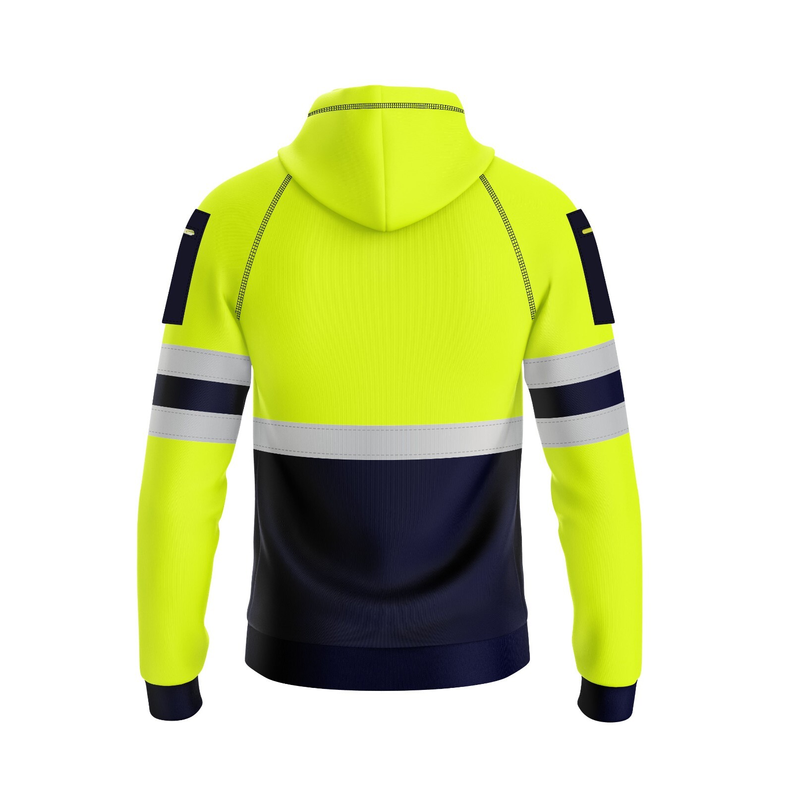 Hi Vis Viz High Visibility Safety Work Security Pocket Pullover Hoody ...