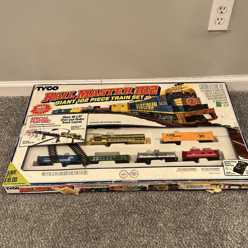 *RARE* TYCO RAIL MASTER 102 GIANT 102 PIECE TRAIN SET FROM 1990 ...