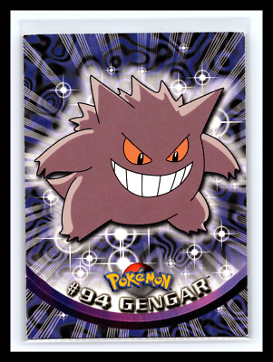 2000 Pokémon Topps TV Animation Edition #94 Gengar Blue Logo 1st ...